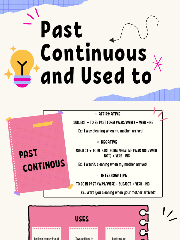 Past Continuous and Used To | PDF