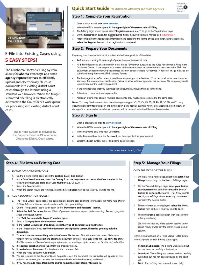 E-Filing Quick Start Guide - Filer Interface | PDF | Credit Card ...