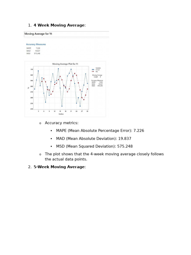 4 Week Moving Average | PDF