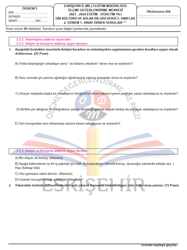 Dinkulturu5.sinif | PDF