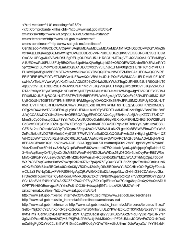 .archCFDI 90304337 | PDF | Xml | Data Serialization Formats