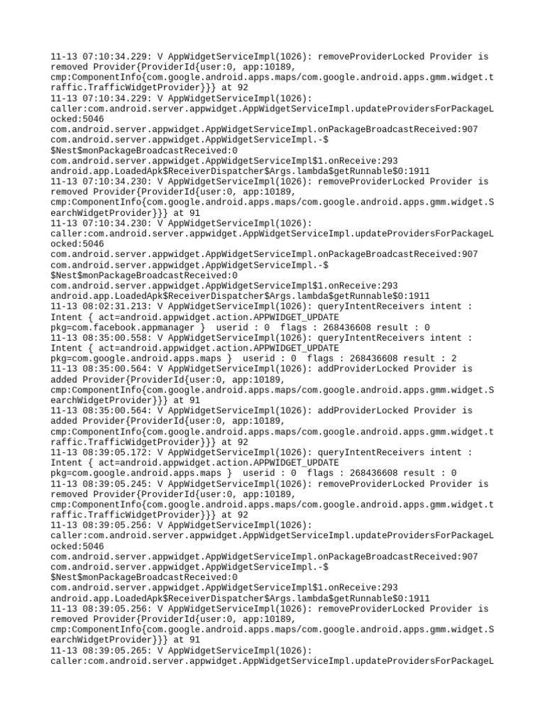 Appwidget History Log1 | PDF | Smart Devices | Mobile Software