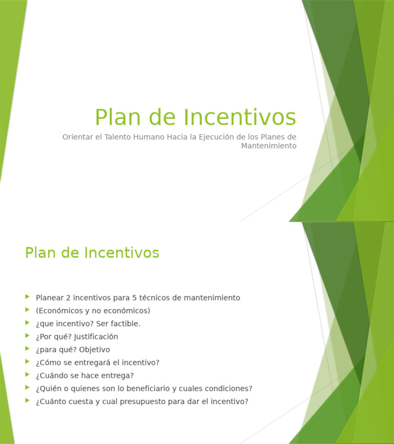 Plan de Incentivos | PDF