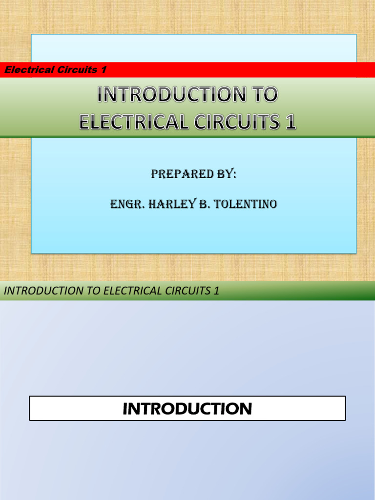1 Circuits 1 DMGCN Intro | PDF | Voltage | Electrical Resistance And ...