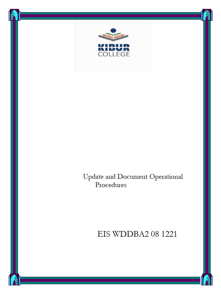 Update and Document Oprational Procider | PDF | Documentation | Markup Language