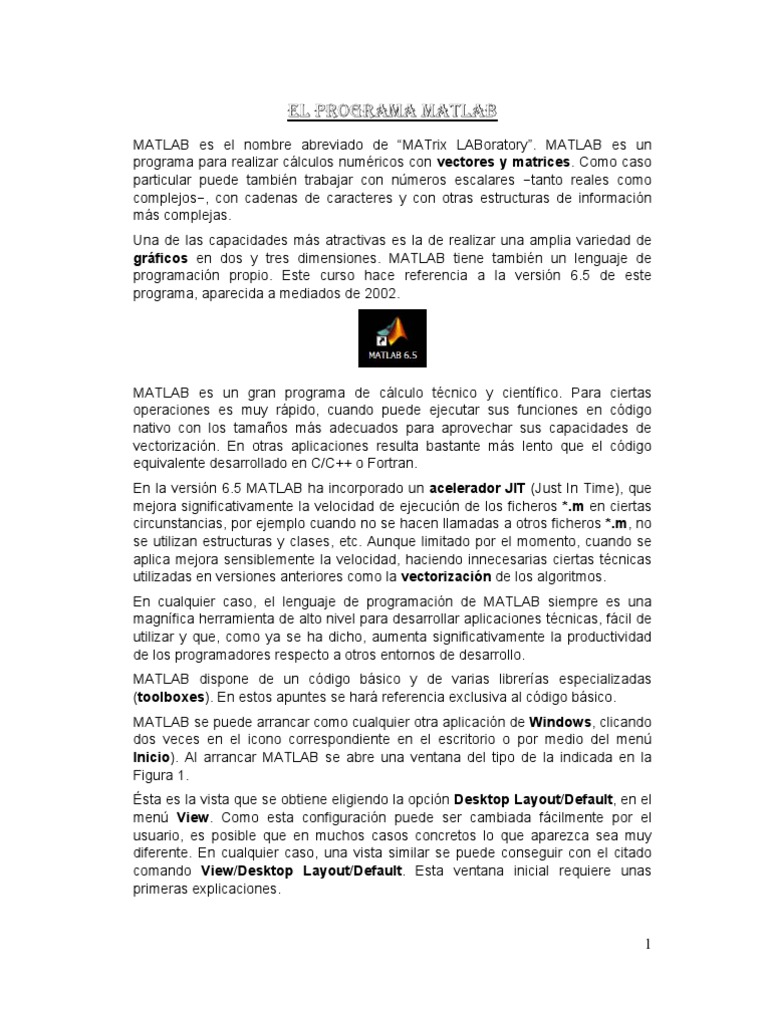Curso Completo de Matlab | Descargar gratis PDF | Ventana (informática ...