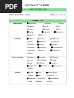 Mental Status Exam | PDF