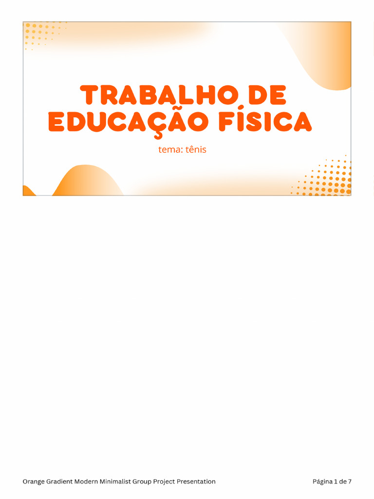 Orange Gradient Modern Minimalist Group Project Presentation PDF | PDF