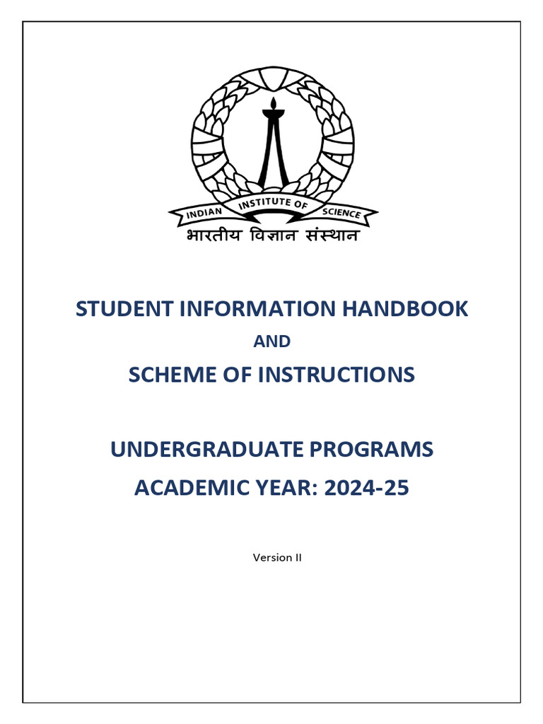 UG Handbook 2024 25 Version II | PDF | Science | Bachelor Of Science