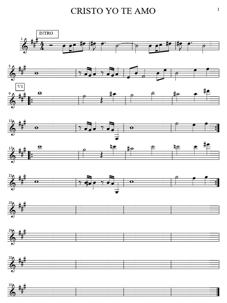 Cristo Yo Te Amo Sax | PDF