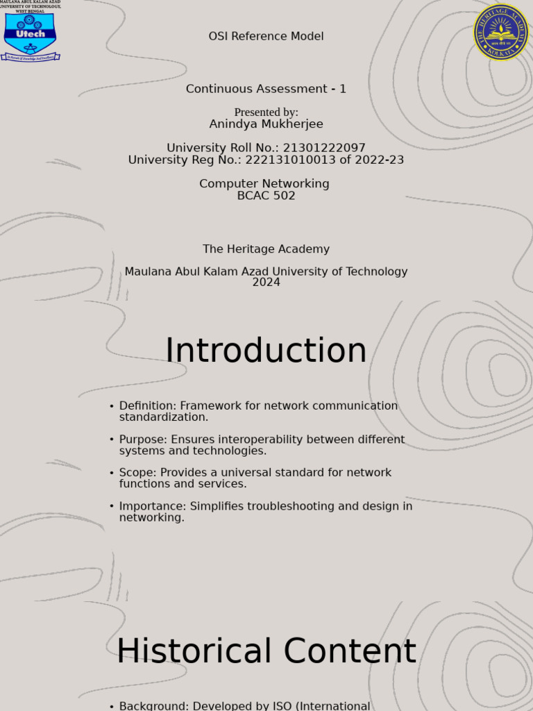 Anindya Mukherjee CA1 | PDF | Osi Model | Computer Network