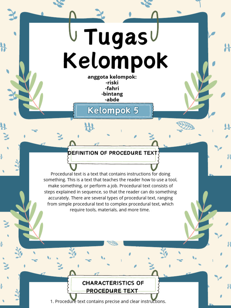 Text Procedure | PDF