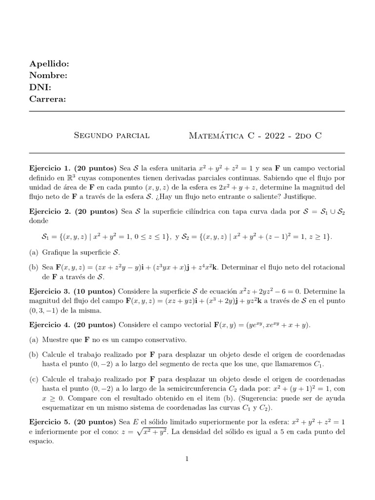 Parcial_2_2C_2022 | PDF | Sistema coordinado | Objetos matemáticos