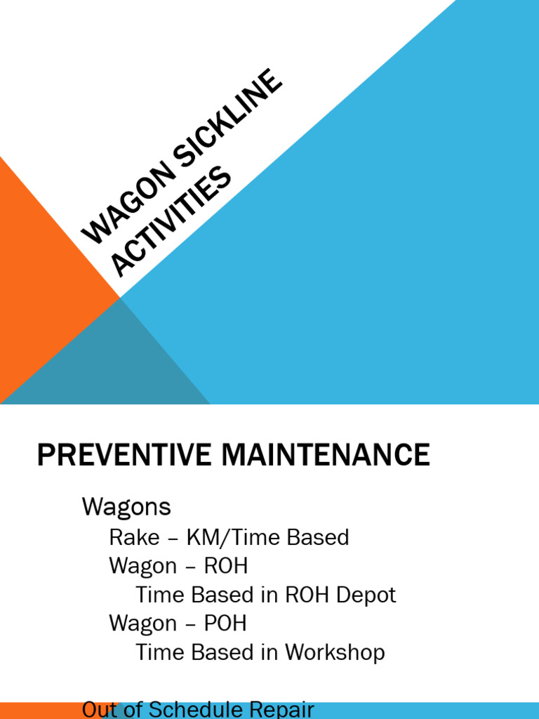 Wagon Sickline Maintenance Procedures | PDF | Axle | Brake