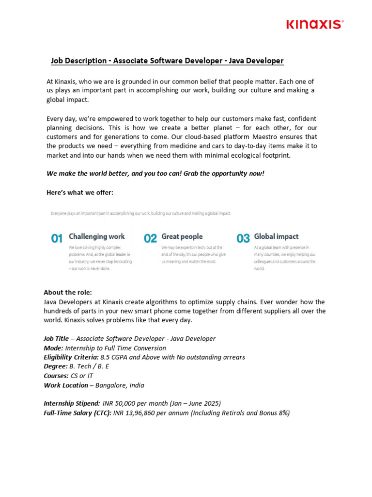 Associate Software Developer - Java Developer | PDF | Algorithms | Software Development