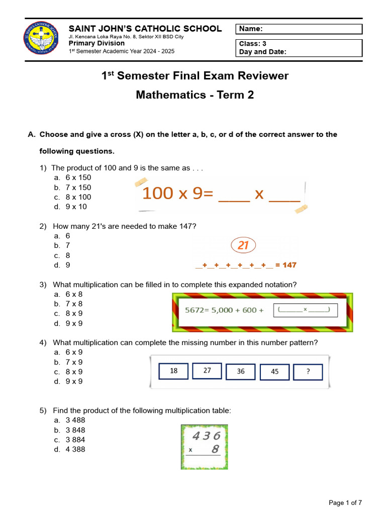 P3 Mathematics | PDF | Mathematics