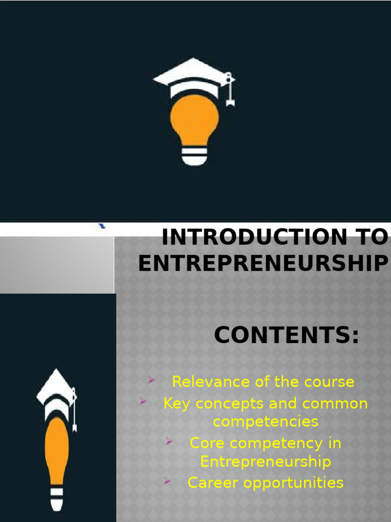 GRADE 12 ENTREPRENEURSHIP - INTRO - 1st SEM 2024 2025 | PDF ...
