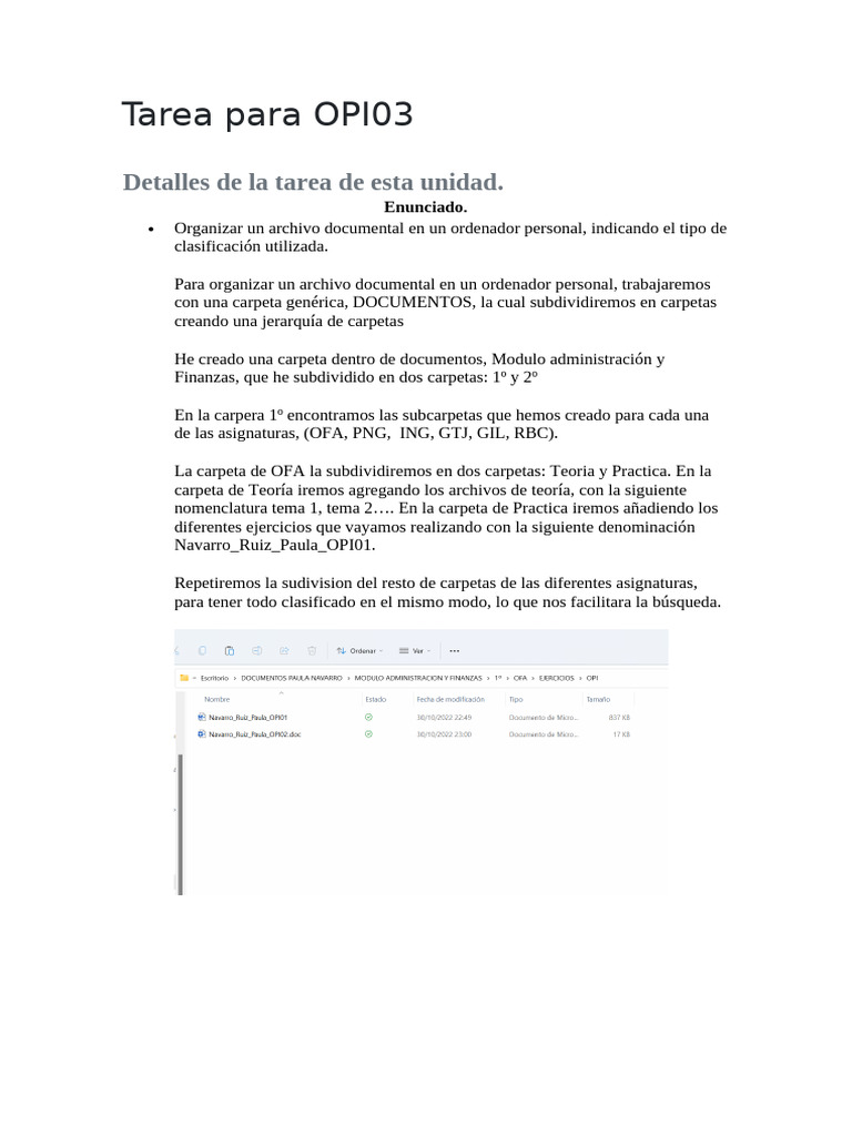 Tarea para OPI | PDF