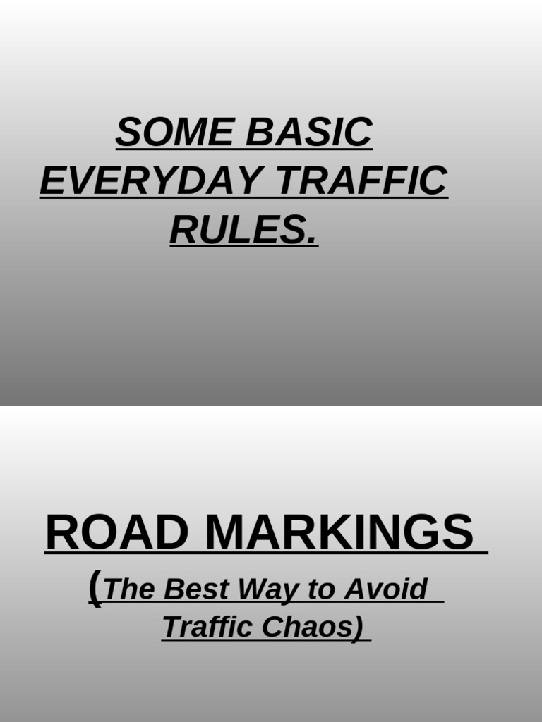 Understanding Road Markings for Safety | PDF | Traffic | Road