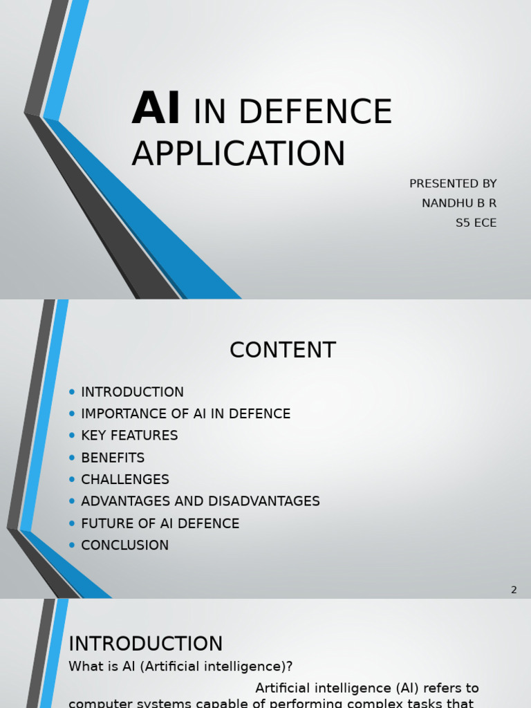 Ai in Defence Application-2 | PDF | Artificial Intelligence | Intelligence (AI) & Semantics