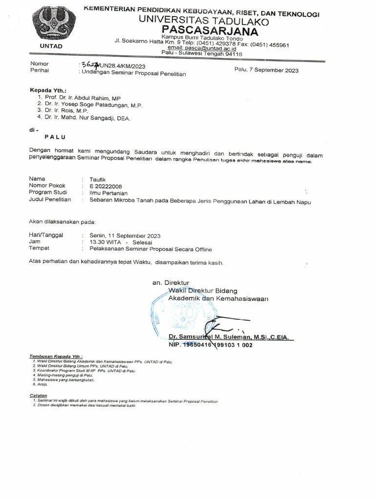 Und SK Und SK Pem Ba Proposal Taufik | PDF