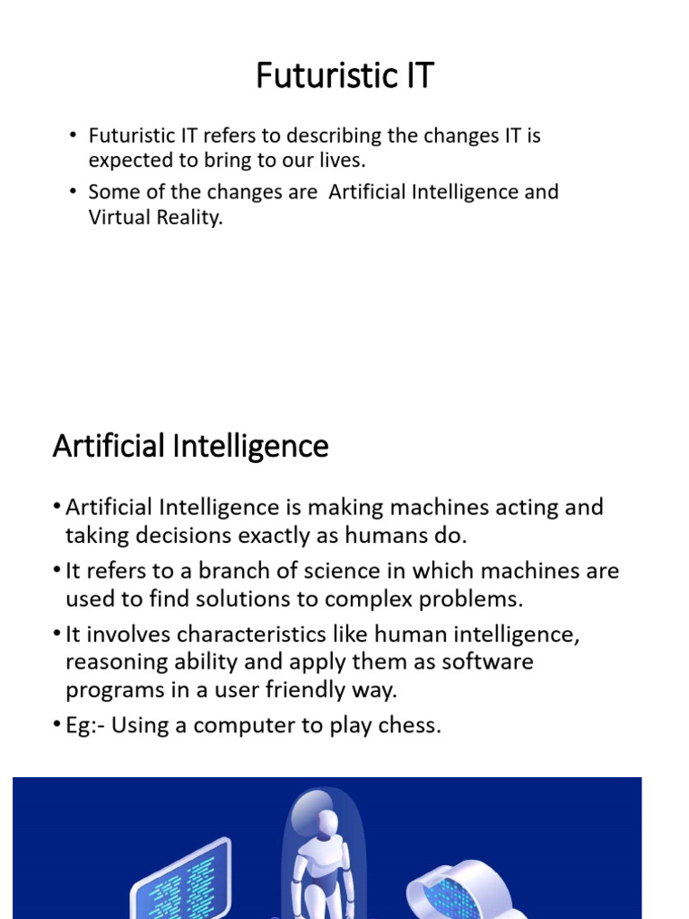 Futuristic IT: AI and VR Innovations | PDF