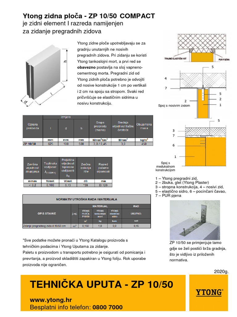 YTONG Tehnicke Upute 2021 5 | PDF