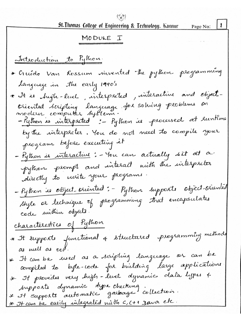 Module 1 Note PART A | PDF