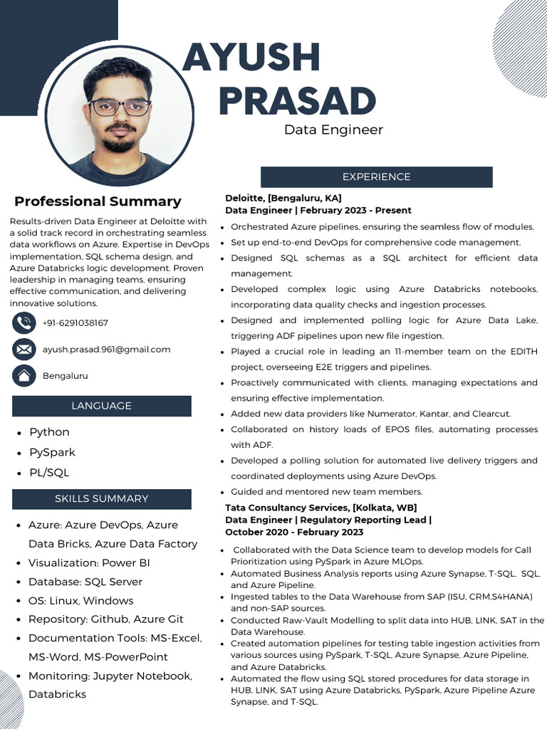 Ayush CV Final | PDF | Microsoft Azure | Sql