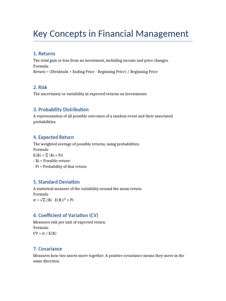 Financial Management Fundamentals | PDF