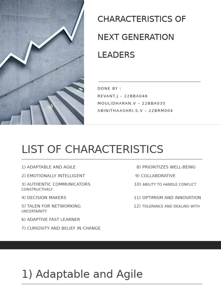 Next-Gen Leadership Characteristics | PDF | Leadership | Learning