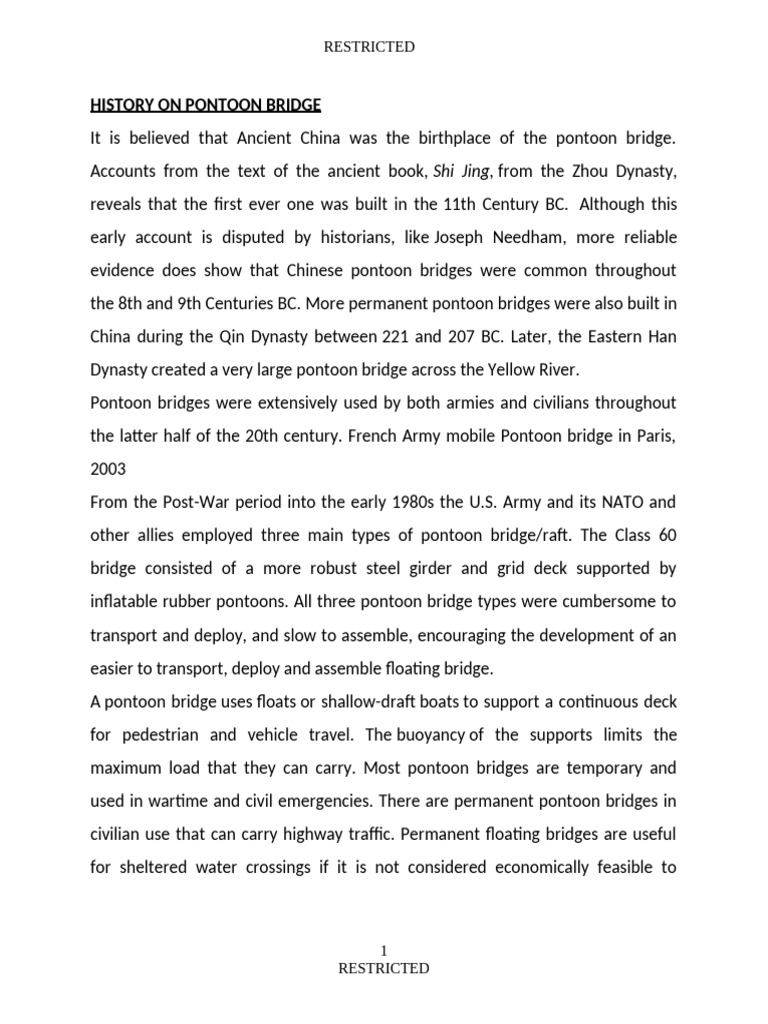 Pontoon Bridge | PDF | Civil Engineering