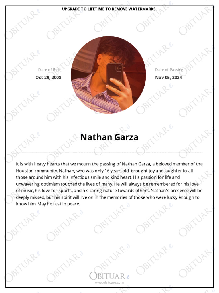 In Memory of Nathan Garza | PDF