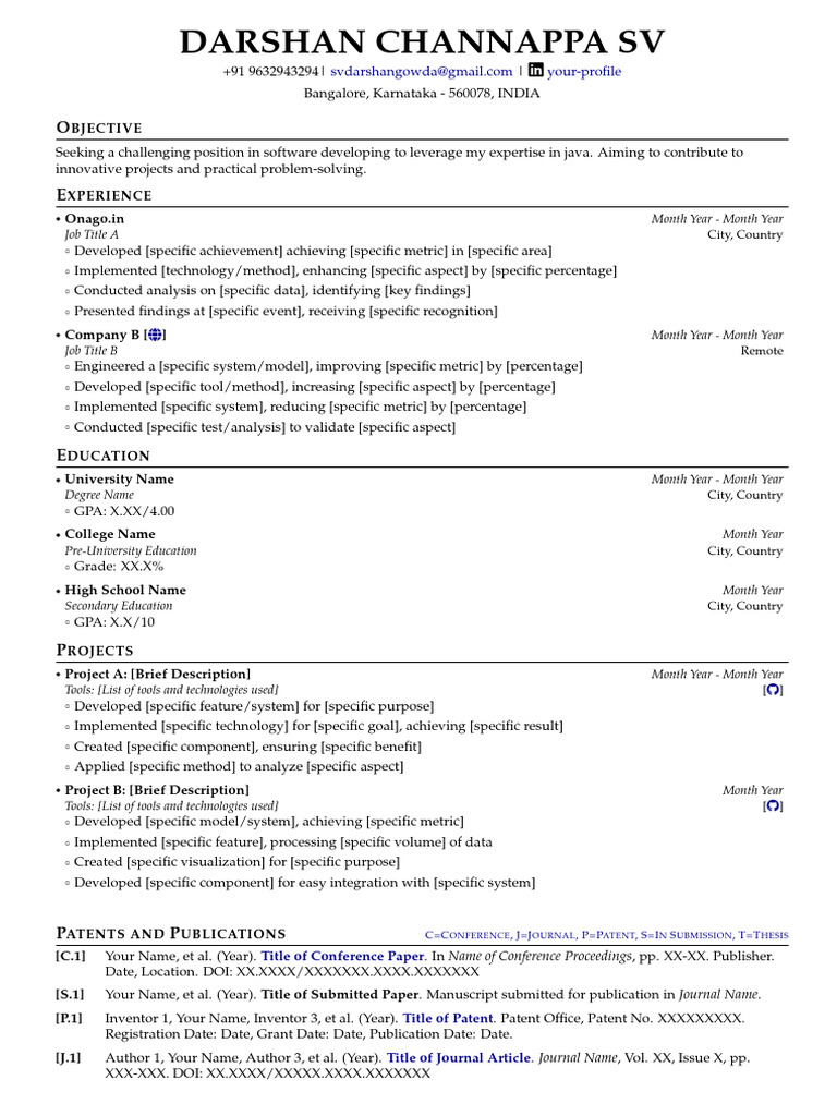 Academic CV Template | PDF | Databases | Computing