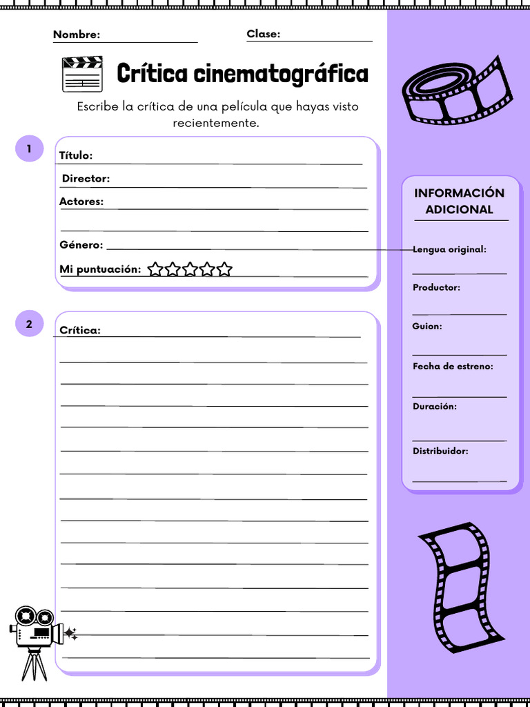 Crítica de película reciente: detalles clave | PDF