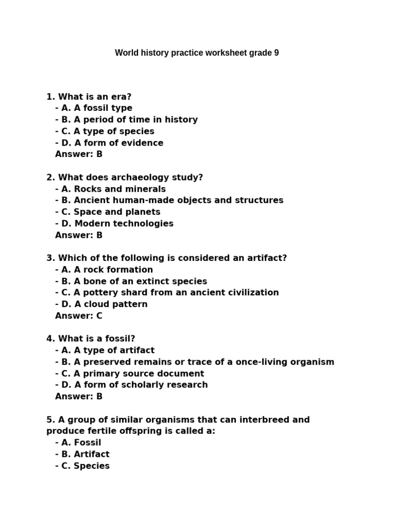 Grade 9 World History Practice Worksheet | PDF | Map | Longitude