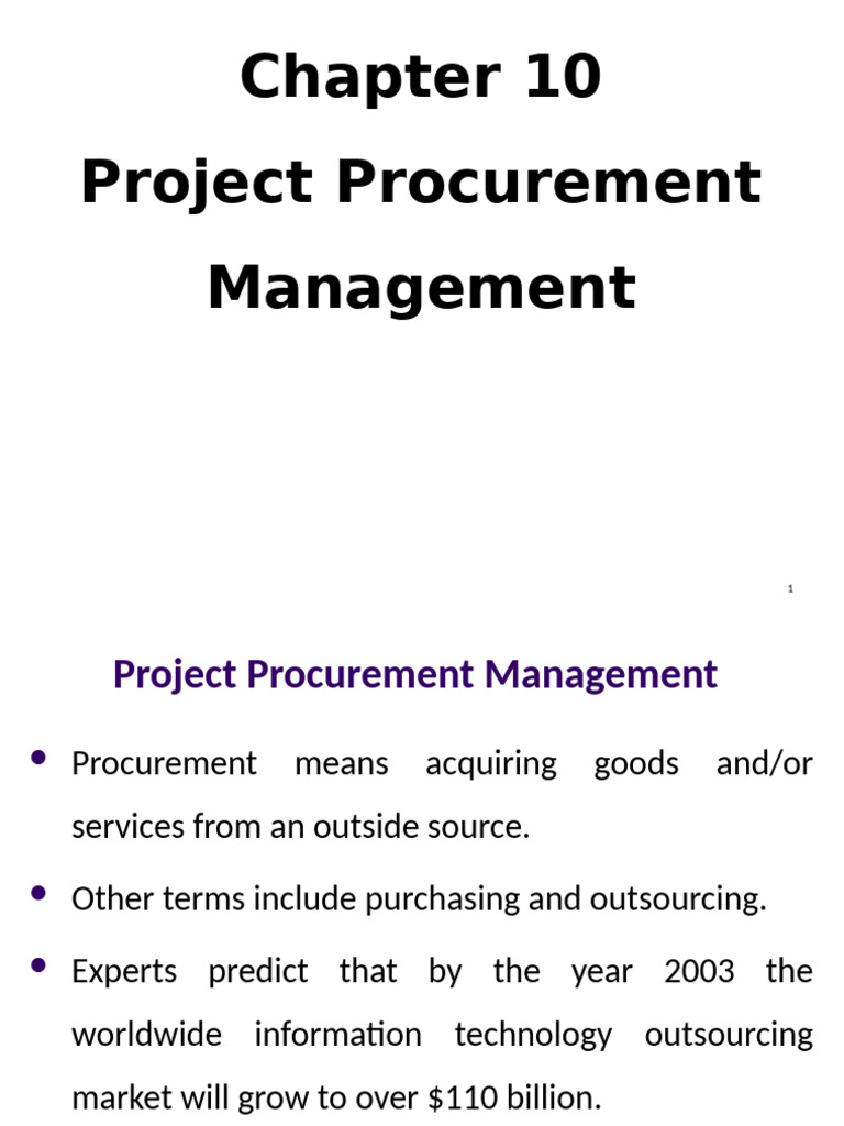 Project Procurement Management Overview | PDF | Request For Proposal | Procurement