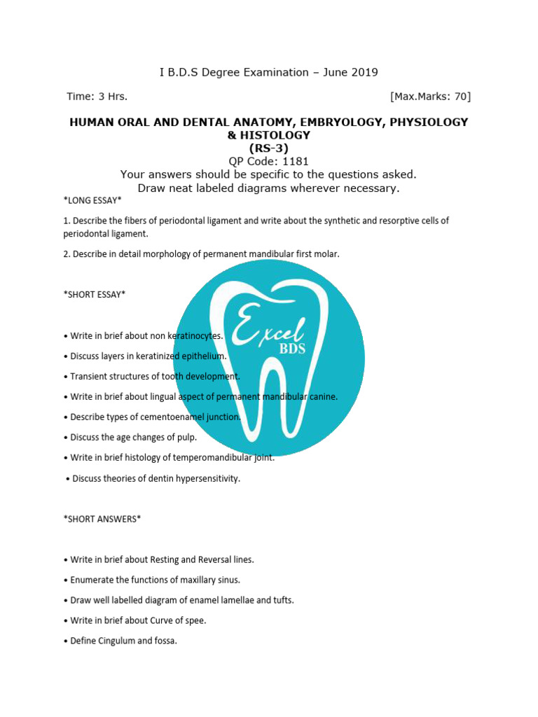 Dadh Paper | PDF | Dental Anatomy | Human Tooth