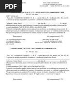 Model Declaratie Conformitate | PDF