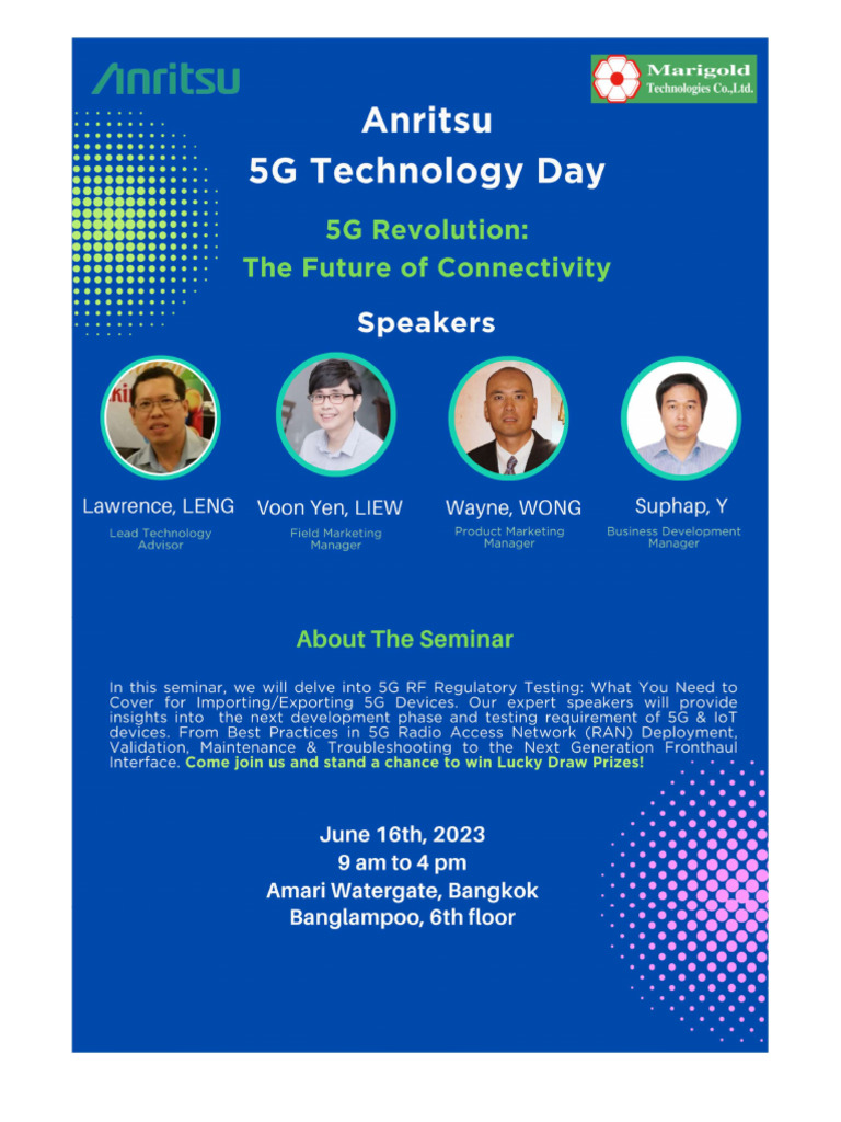 5G Technology Seminar Leaflet | PDF | Service Industries | Wireless