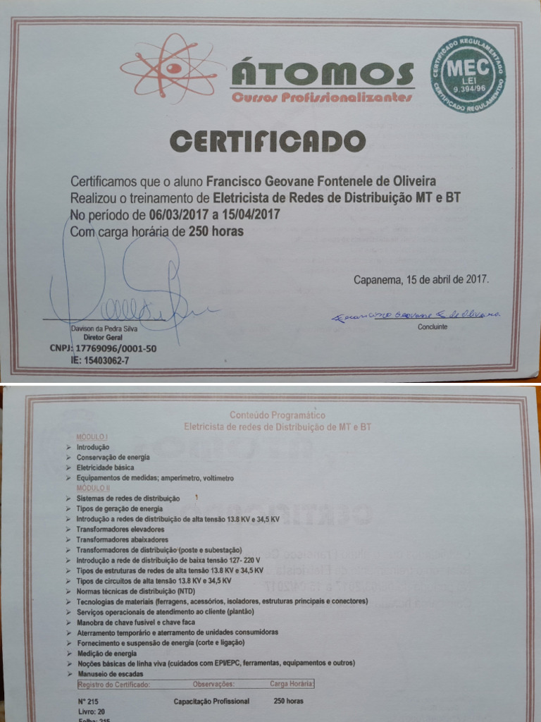 Curso MT BT 1 Atomos | PDF
