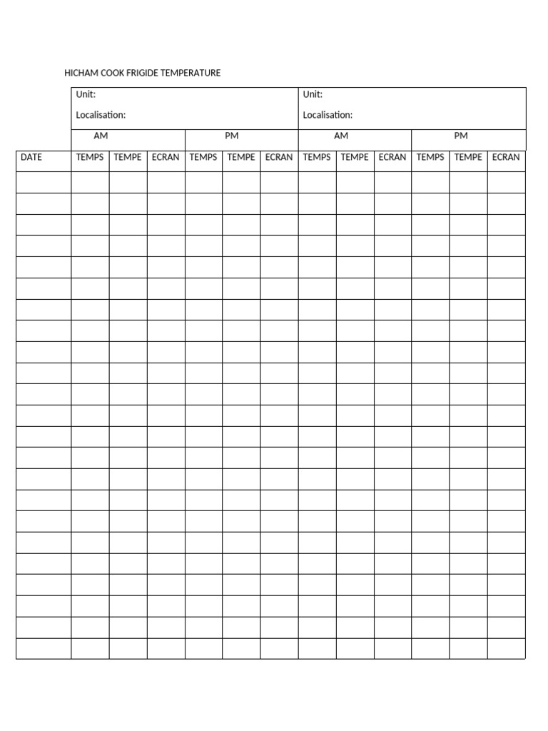 Hicham Cook Frigide Temperature | PDF