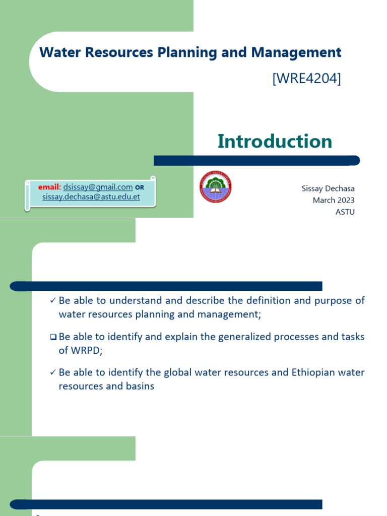 Chapter 1 - Introduction (1) | PDF | Water Resources | Sustainability