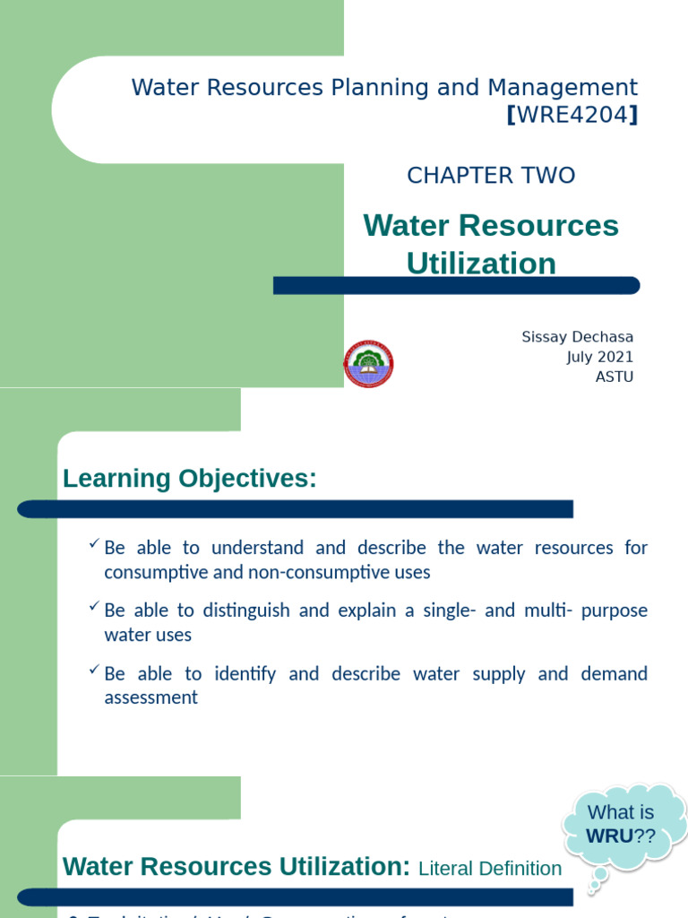 Chapter 2 - Water Resources Utilization | PDF | Water Resources | Water