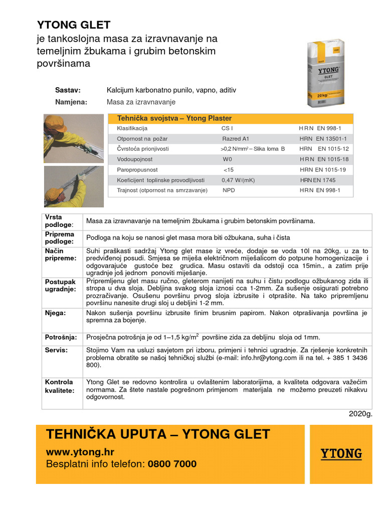 YTONG Tehnicke Upute 2021 34 | PDF