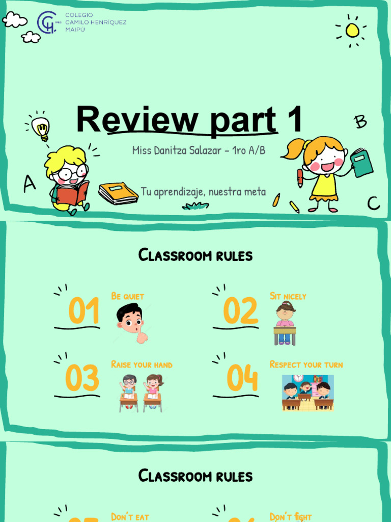 Classroom Rules and Learning Review | PDF