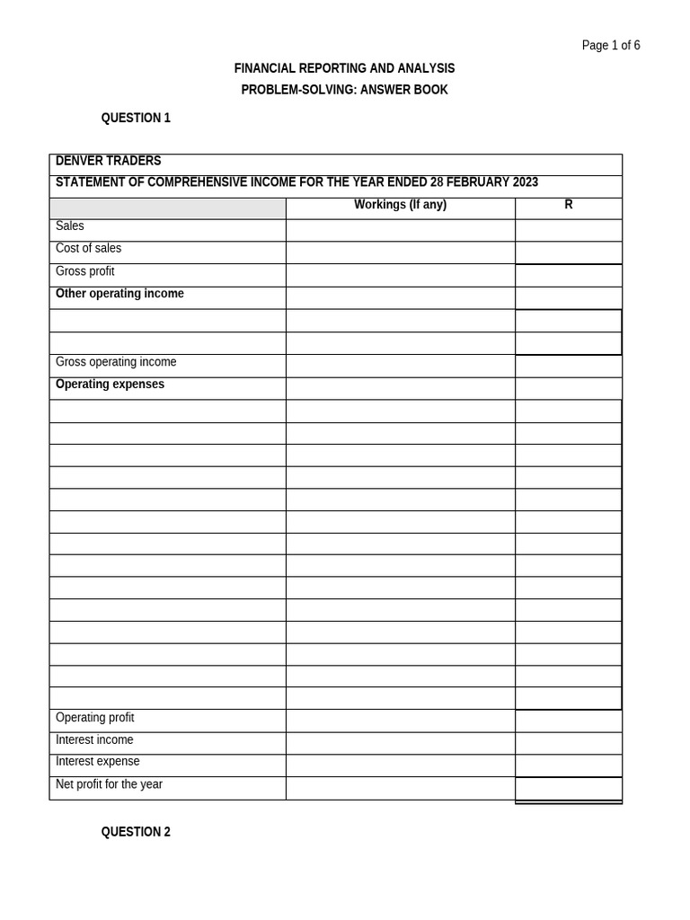 Fin Rep & Analysis Problem Solving Answer Book | PDF | Dividend ...