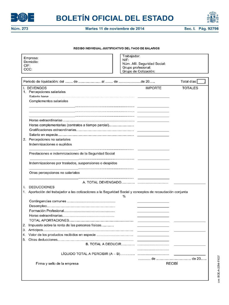 Nómina Del BOE | PDF