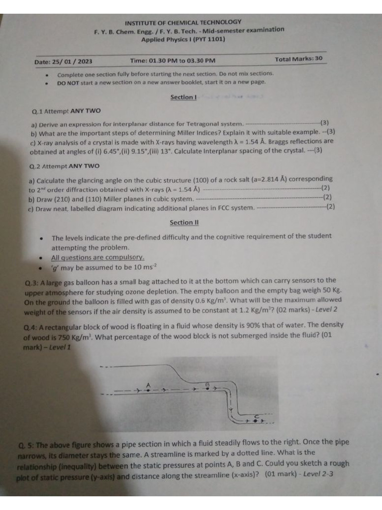 Applied Physics Sem1 1 | PDF