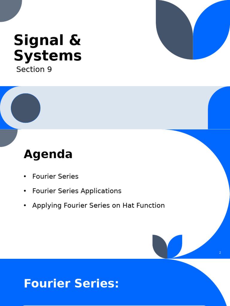 Sec_9_ signal | PDF | Fourier Series | Fourier Transform